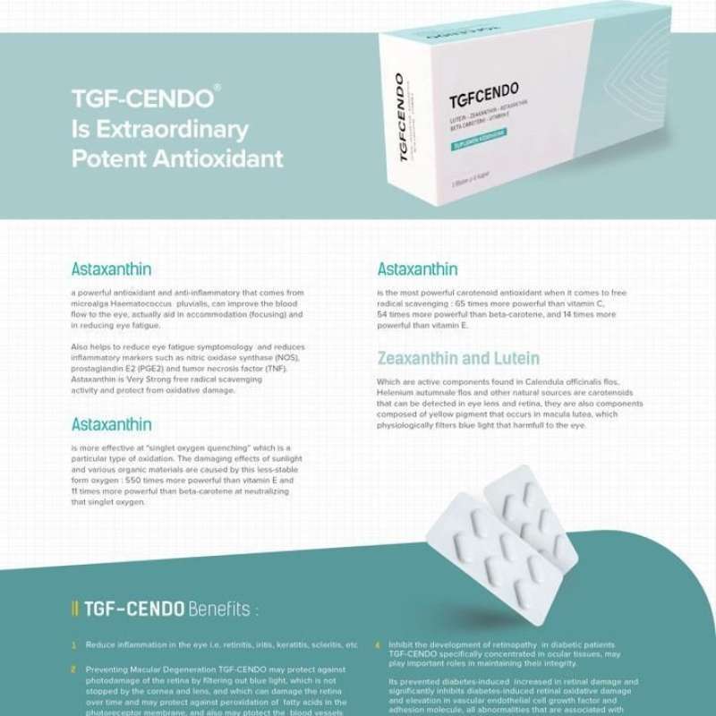 Jual Cendo Tgf Vitamin Mata Harga Per Blister (6 Kaplet)( Di Seller ...