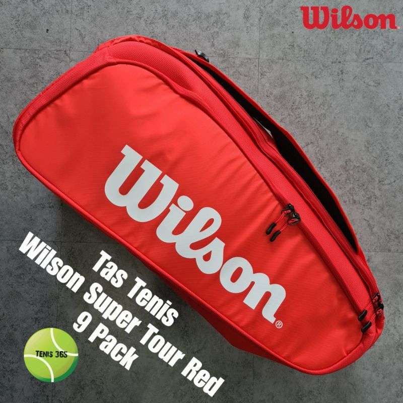 Jual Tas Tenis WIlson Super Tour Red 15 Pack di Seller Alfa Sports 365 ...
