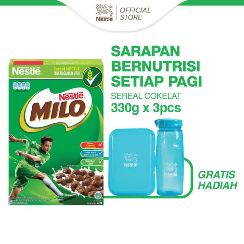 Jual Beli 3 Milo Cereal [330 g] Free Tumbler & Lunch Box di Seller ...