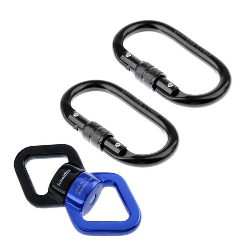 Jual Safety Swivel Rope Connector with 2 Carabiner for Climbing Yoga ...