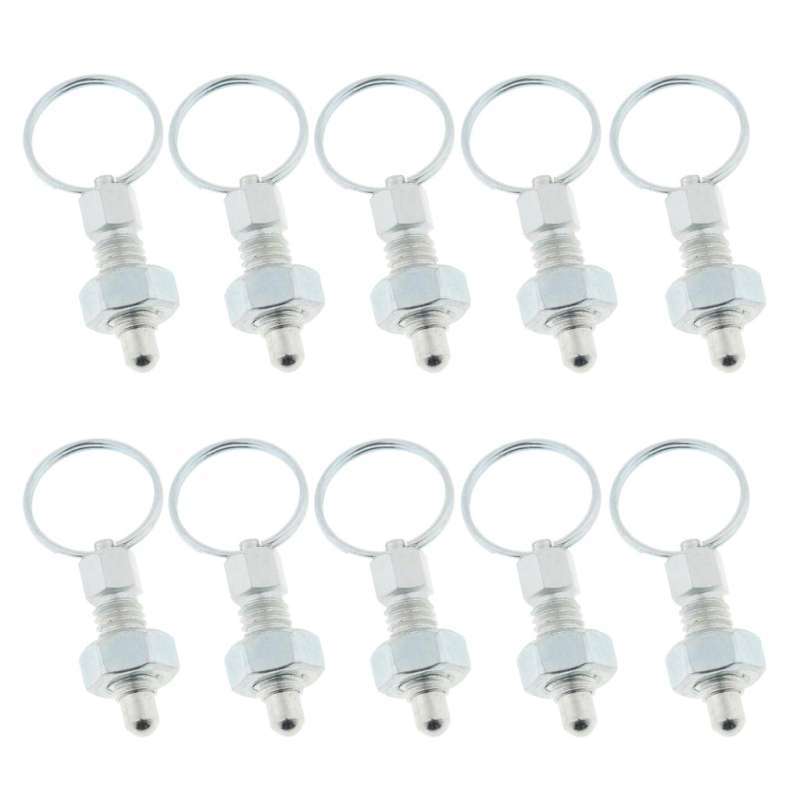 Jual 10x Index Plunger With Ring Pull Spring Loaded Retractable Locking ...