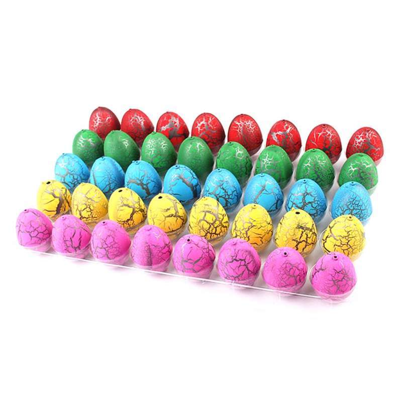 Jual 40 Pieces Crack Dinosaur Eggs Hatching Toy with Mini Dinosaur ...