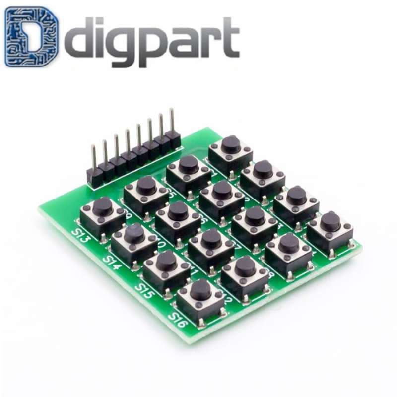 Jual Keypad Matrix 4x4 Modul Keyboard 16 Botton Mcu For Arduino Di ...