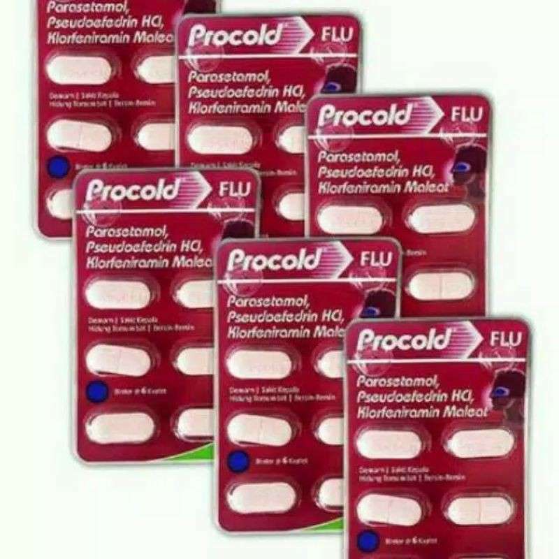 Jual Procold Obat Flu 6 Kaplet Obat Sakit Kepala Pusing Demam Meriang ...