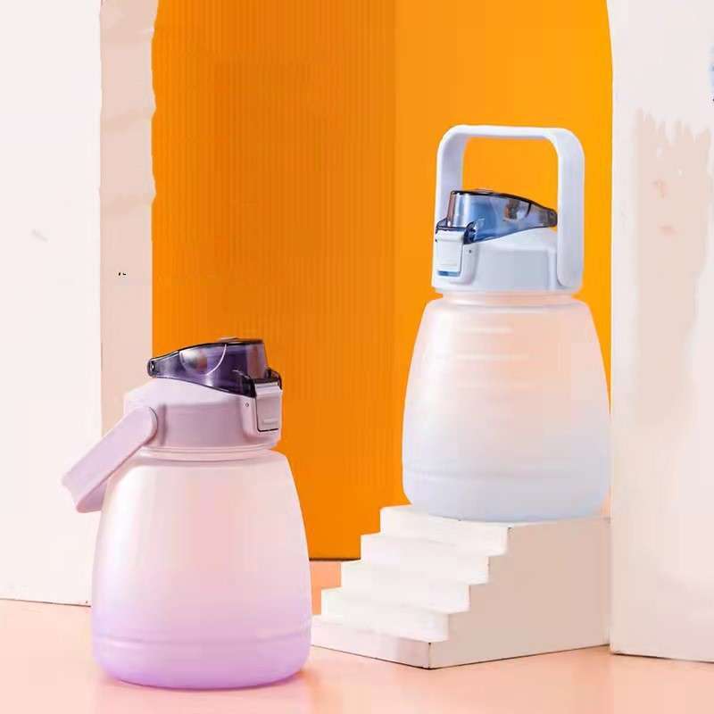 Jual Botol Minum Big Belly 1200ML 1.2Liter Botol Motivasi Penanda Waktu ...