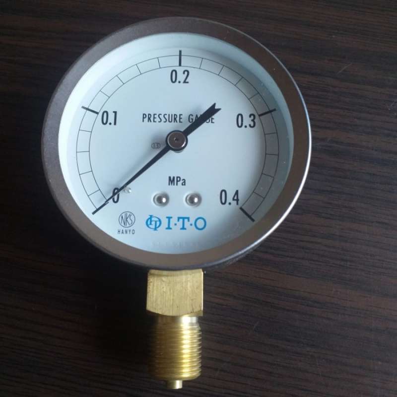 Jual Pressure Gauge Nagano I.T.O 3 Inch Drat 3/8 Inch (0 sampai 0.4 Mpa) di Seller Bena Store ...