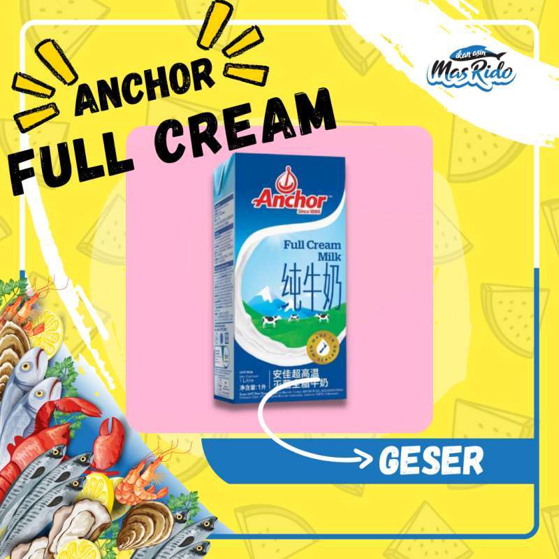 Jual Ikan Asin Mas Rido Anchor Uht Full Cream Milk 1 Liter Susu Anchor ...