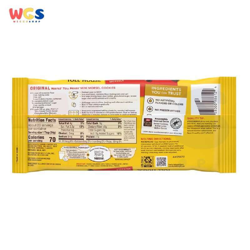 Jual Nestle Toll House Semi Sweet Mini Morsels Real Chocolate 10oz 283g ...