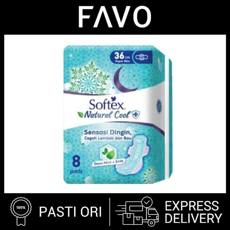 Promo Pembalut Wanita - Softex Natural Cool Super Slim Wing 36 cm - 8 ...