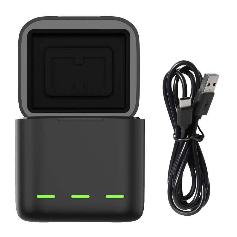 Jual 3 Ways Quick Charger Battery Storage Box Hero 9 Camera Charger ...