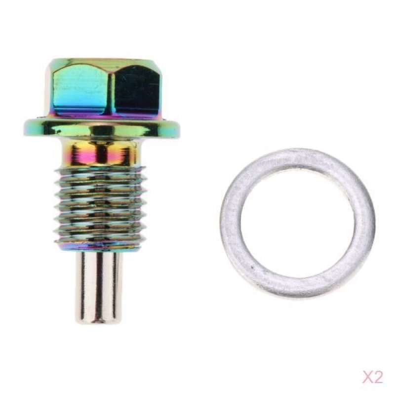 Jual 2 x Engine Oil Pan Drain Plug Bolt Oil Drain Plug Nut Screw di ...