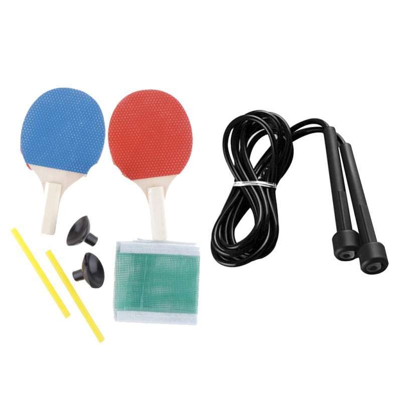 Jual Mini Table Tennis Racket Ball Net Bat Outdoor Jump Rope Practicing ...