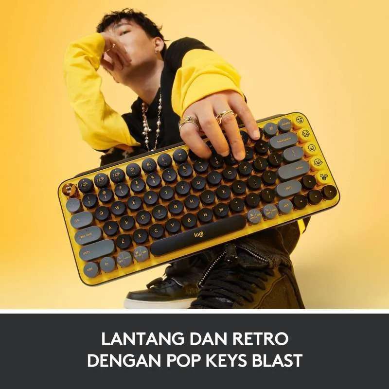 Jual Logitech Pop Keys Wireless Mechanical Keyboard Blast & Pop Mouse ...