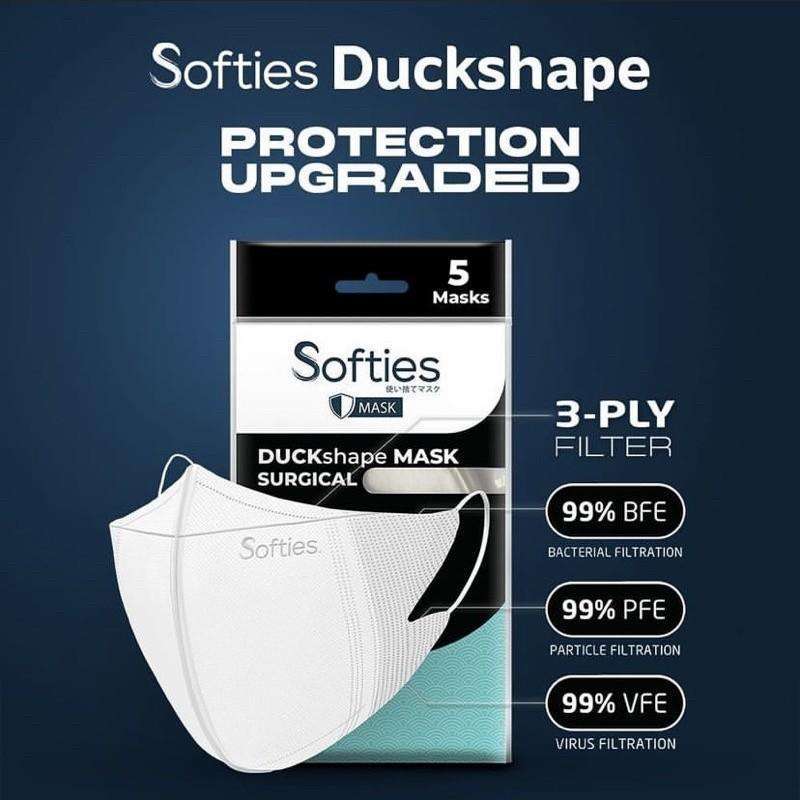 Jual Softies Duckshape Surgical Mask Isi 5/masker Medis Softies ...
