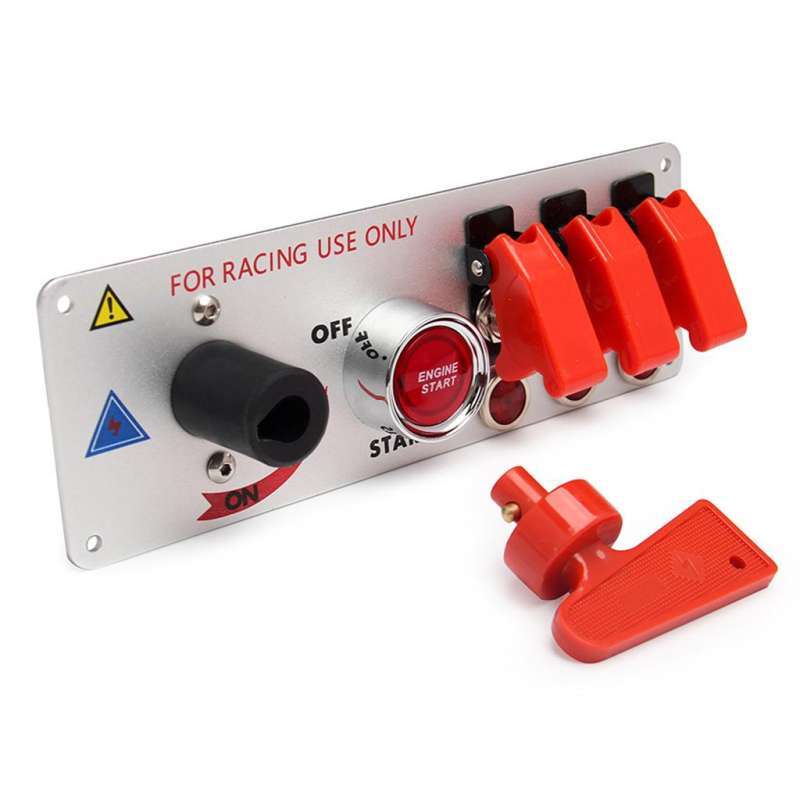 Promo DC12V Flip-Up Ignition Switch Panel Car Engine Start Push Button ...