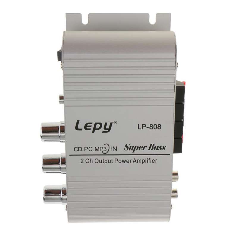 Jual Mini Car Motorcycle Hi-fi Stereo Audio Amplifier W/ Super Bass Out ...