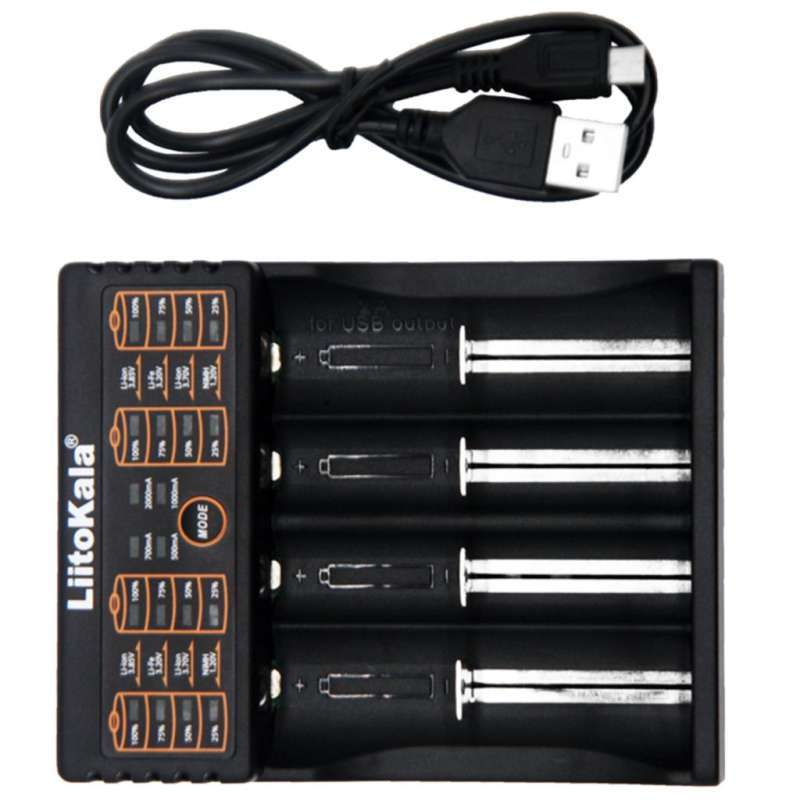 Jual Smart USB 4 Slots Charger For Li-Ion 18650 Rechargeable Battery ...