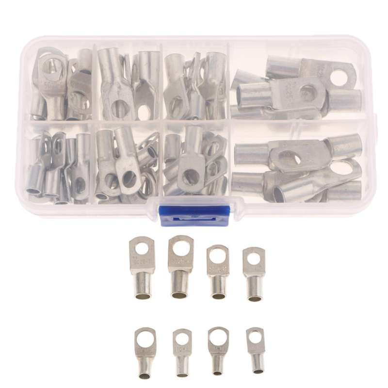 Jual 60x Battery Cable Ends Lugs Ring Terminals Connectors Tin Plated ...