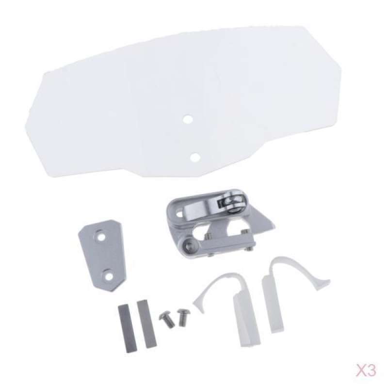 Promo 3x Adjustable Plastic Clip On Wind Deflector Replace Windshield ...