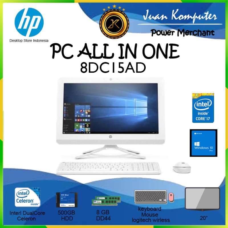 Jual KOMPUTER ALL IN ONE HP Intel Core i7-GEN 7 8GB 500GB Windows 10 - Hitam di Seller Juan ...
