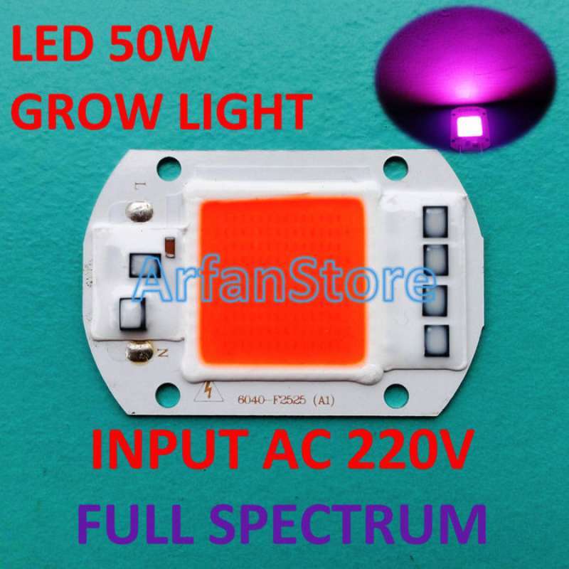Jual Premium Promo Led 50W AC 220V Grow Light HPL Full Spectrum Lampu ...