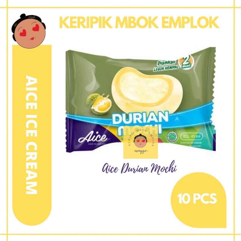 Jual Aice Ice Cream Es Krim Mochi Durian Duren 45 Gr - 10 Pcs Di Seller ...