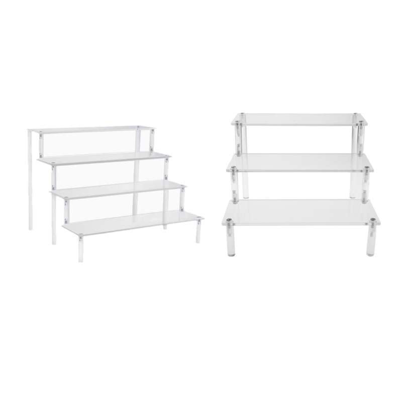 Promo 2x Tier Acrylic Rack Perfume Makeup Organizer Risers Shelves ...