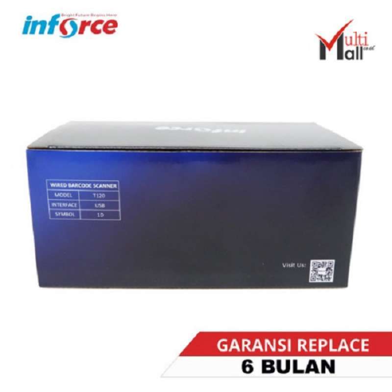 Promo Inforce Barcode Scanner T120 1d Usb Wired Kabel With Cable ...