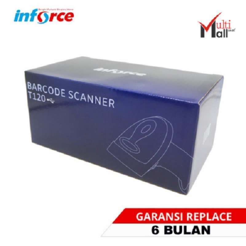 Promo Inforce Barcode Scanner T120 1d Usb Wired Kabel With Cable ...