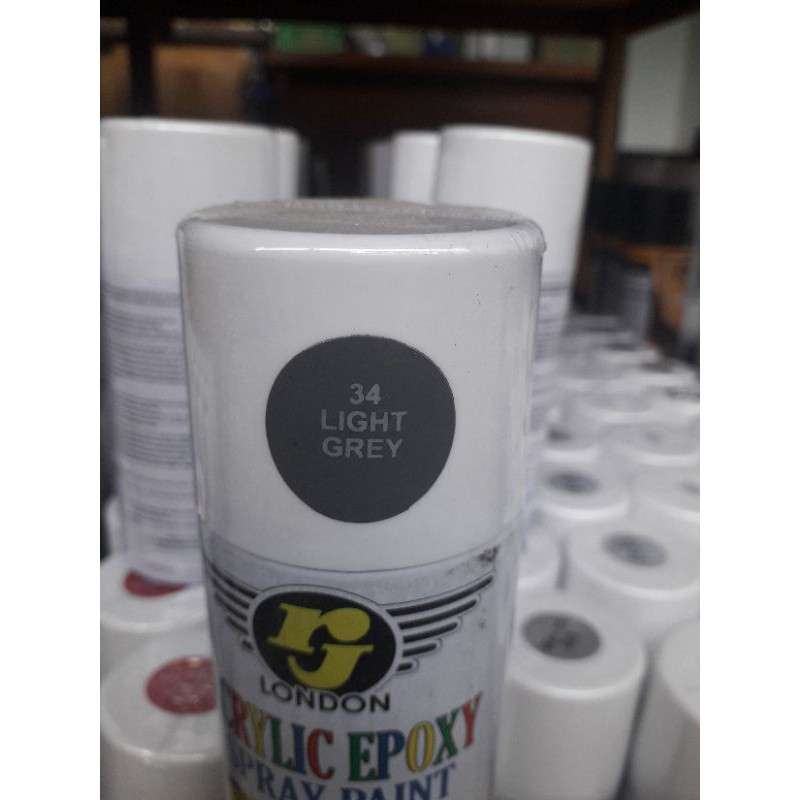 Jual pilok pilox cat semprot Rj abu abu grey gray silver tua muda pernis putih mengkilap metalik ...