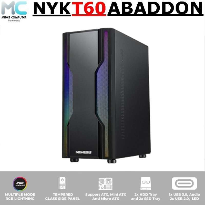 Jual Casing Gaming Nyk Nemesis T60 Abaddon Di Seller Mides Computer ...