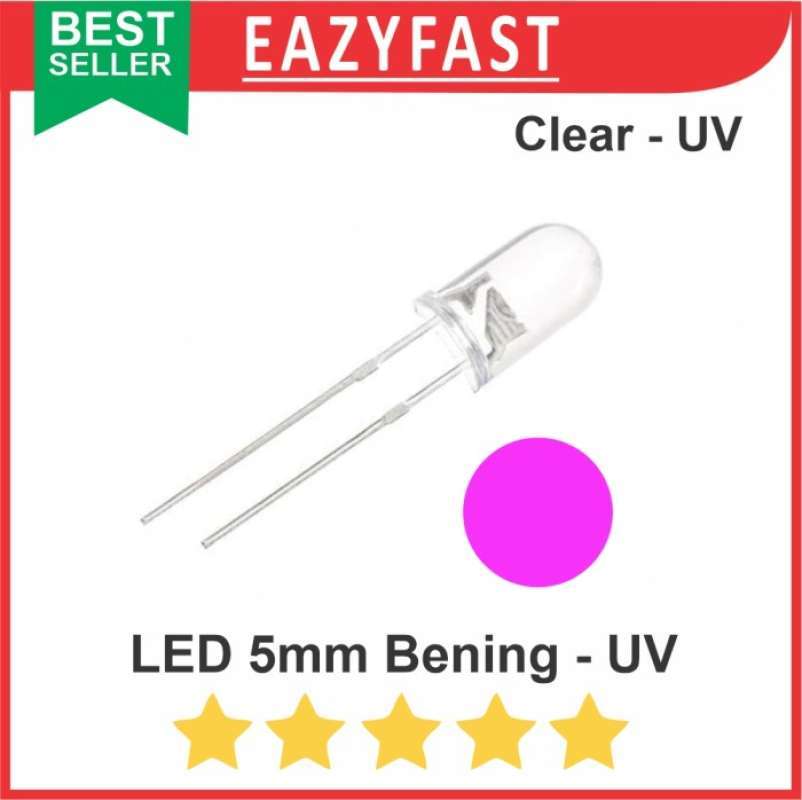 Jual LED 5mm Clear UV Ultraviolet Ultra Violet di Seller Eazyfast_Store ...