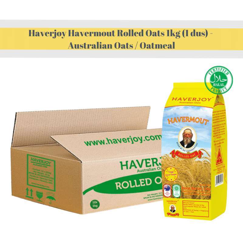 Jual Haverjoy Havermout Rolled Oats 1kg (1 dus) - Australian Oats di ...
