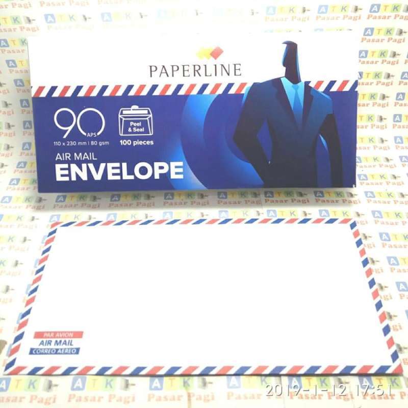 Jual amplop putih airmail 90 paperline di Seller ATKPASARPAGI ...