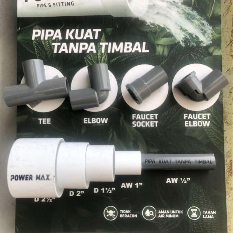 Jual Pipa PVC Power Max Type D Bebas Timbal Hidroponik - 6 di Seller TB ...
