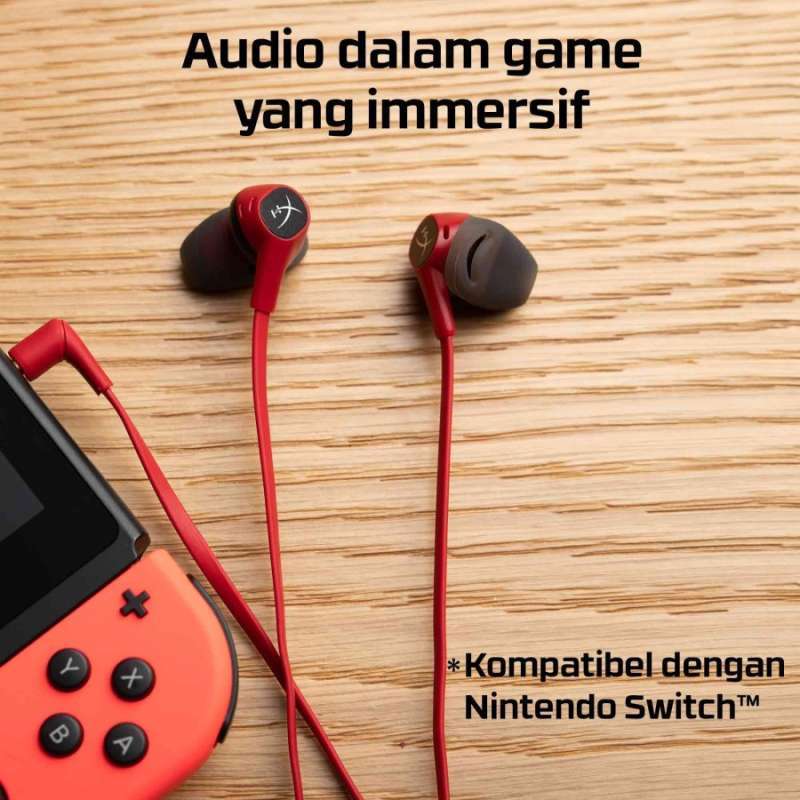 Jual Hyperx Cloud Earbuds Gaming Ear Phones With Mic Hyper X Earphone ...