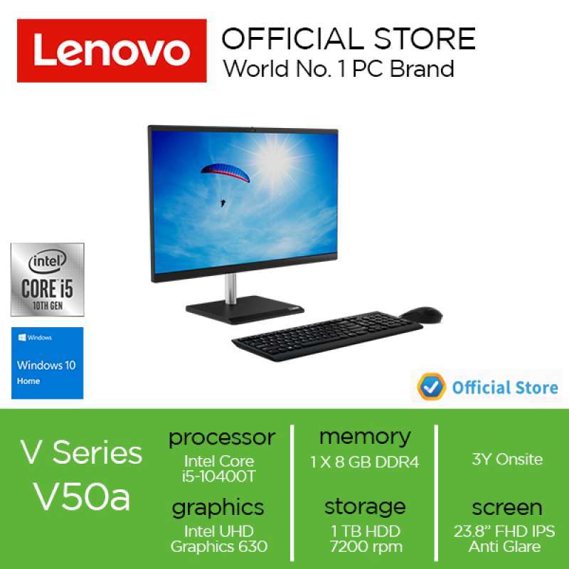 Jual Lenovo V50a-24imb Aio Core I5-10400t 8gb 1t Hdd - Windows 10 Home ...