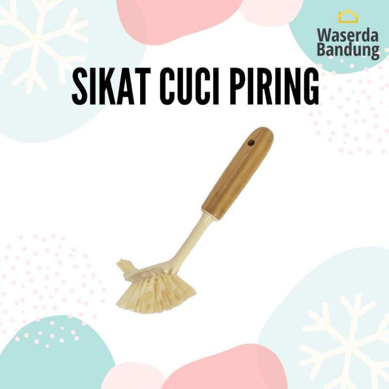 Jual Sikat Cuci Piring Botol Gelas Gagang Kayu Bambu di Seller Toko Di ...