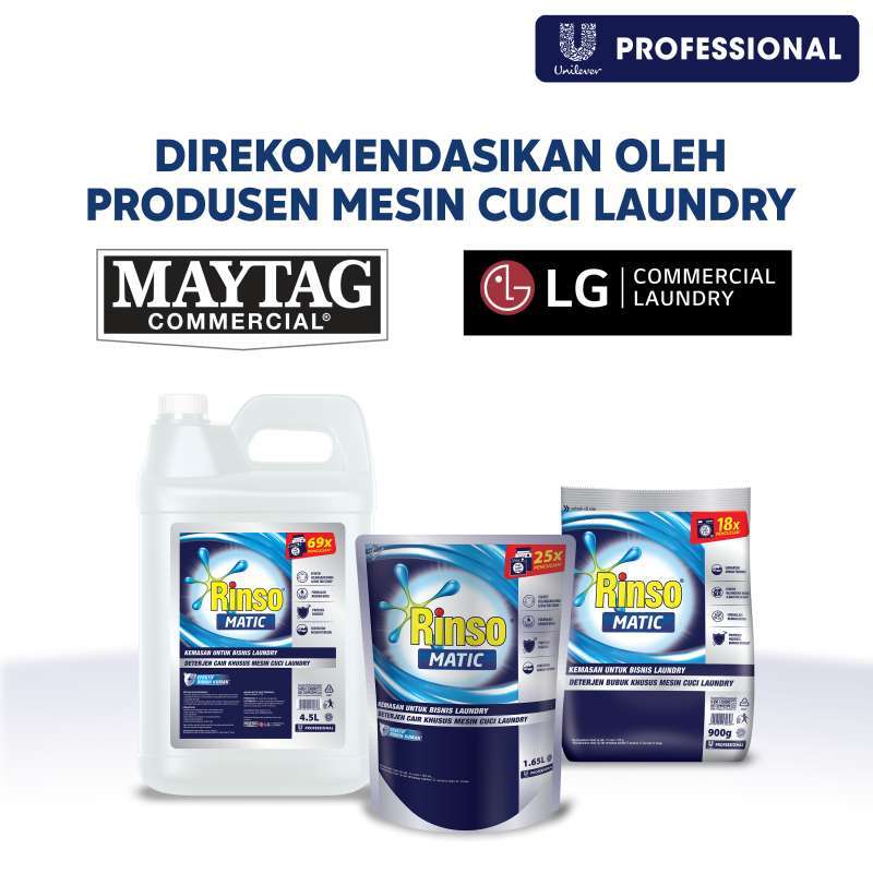 Jual Rinso Matic Professional Deterjen Laundry Kiloan Bubuk 900 G ...