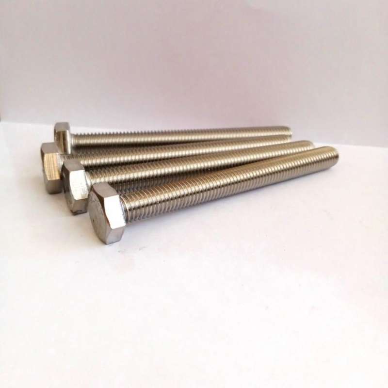 Jual Baut Hex Bolt M8 X 60 Baut Hexa Head Drat 8mm Ss 304 Anti Hexagon ...