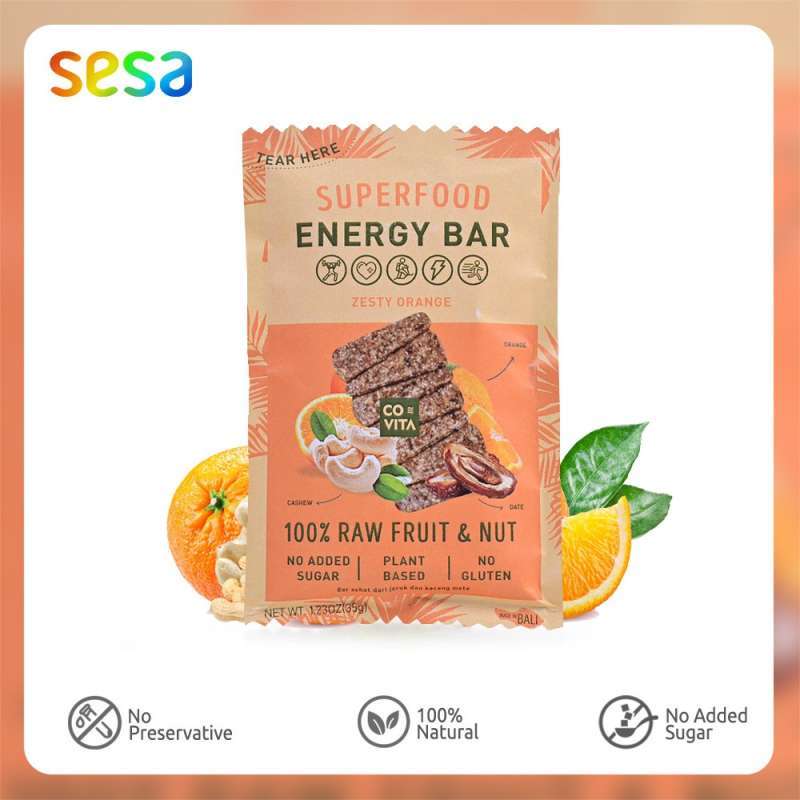 Jual Covita - Energy Bar Zesty Orange 35 g di Seller Sesa Official ...