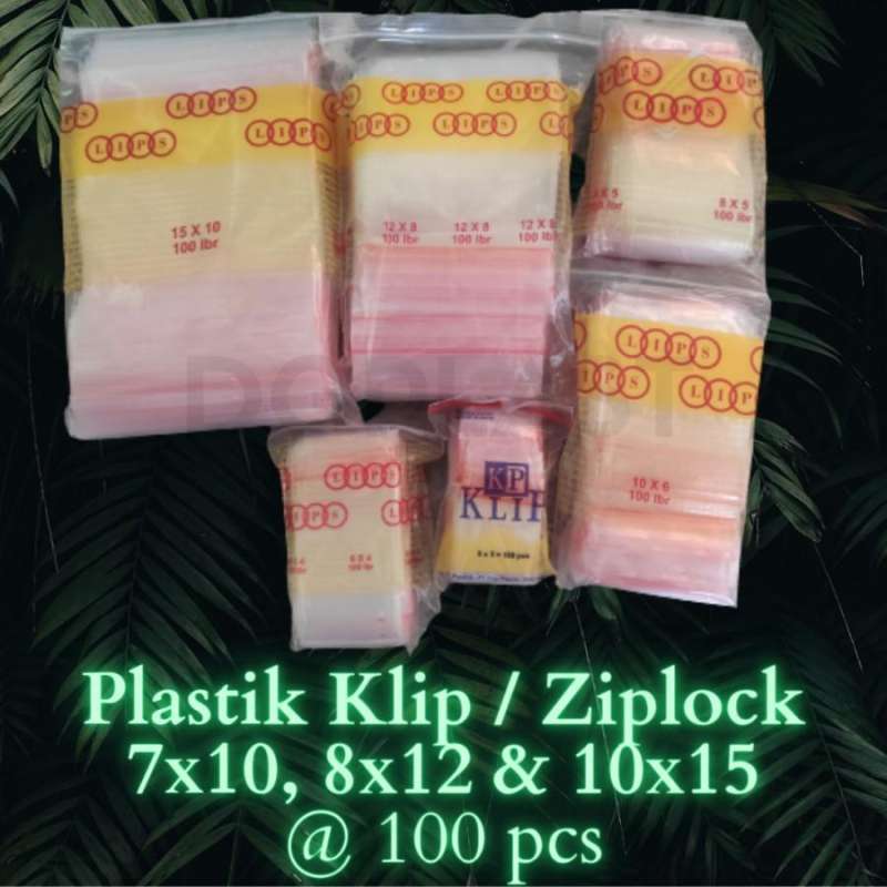 Jual Kantong Plastik Klip Ziplock Ukuran 8x12 10x15 Isi 100 Pcs 7x10