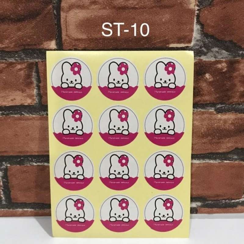 Jual Sticker Handmade Thank You Cantik Label Dus Kue Plastik Roti Fancy ...