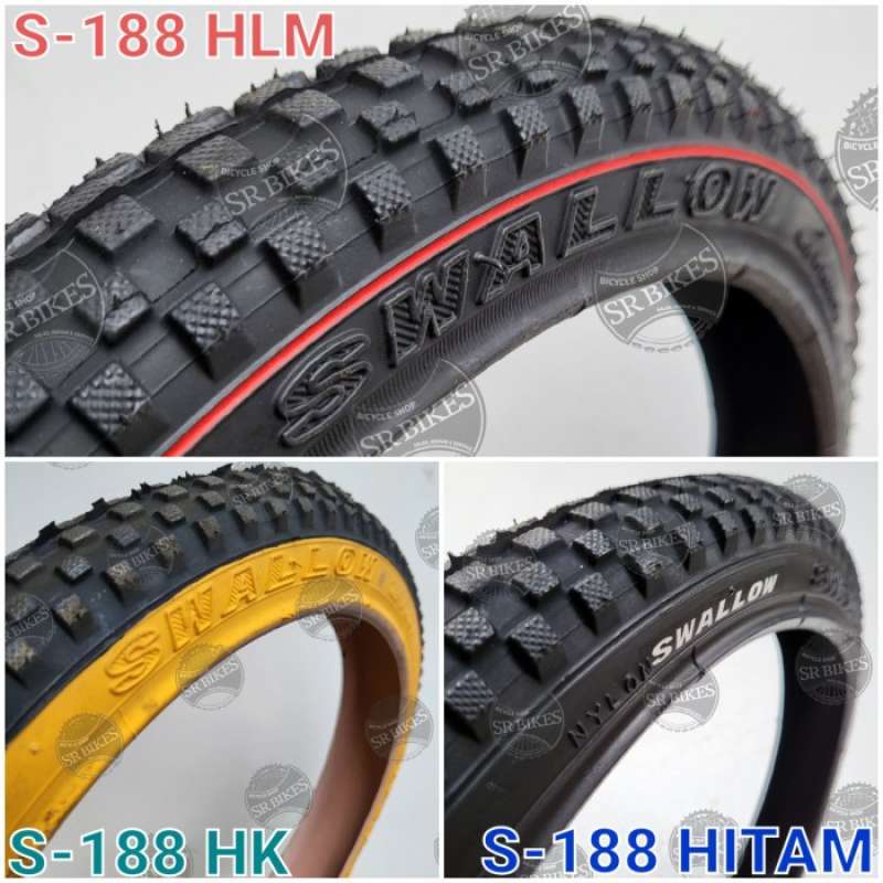 Jual BAN LUAR 16 X 1.75 SEPEDA LIPAT MINION BMX. SWALLOW DELI TIRE di Seller cahayaku ...