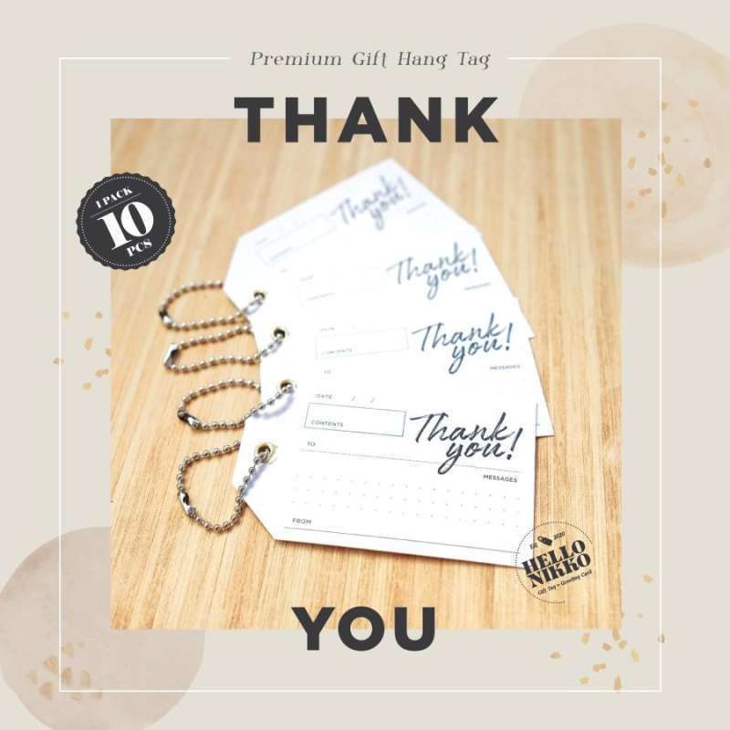 Jual Thank you Gift Hang Tag kartu ucapan hampers parcel box kardus ...