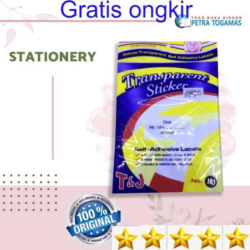 Jual STICKER LABEL HARGA 103 / 121 TOM DAN JERRY TRANSPARANT - 103 di ...