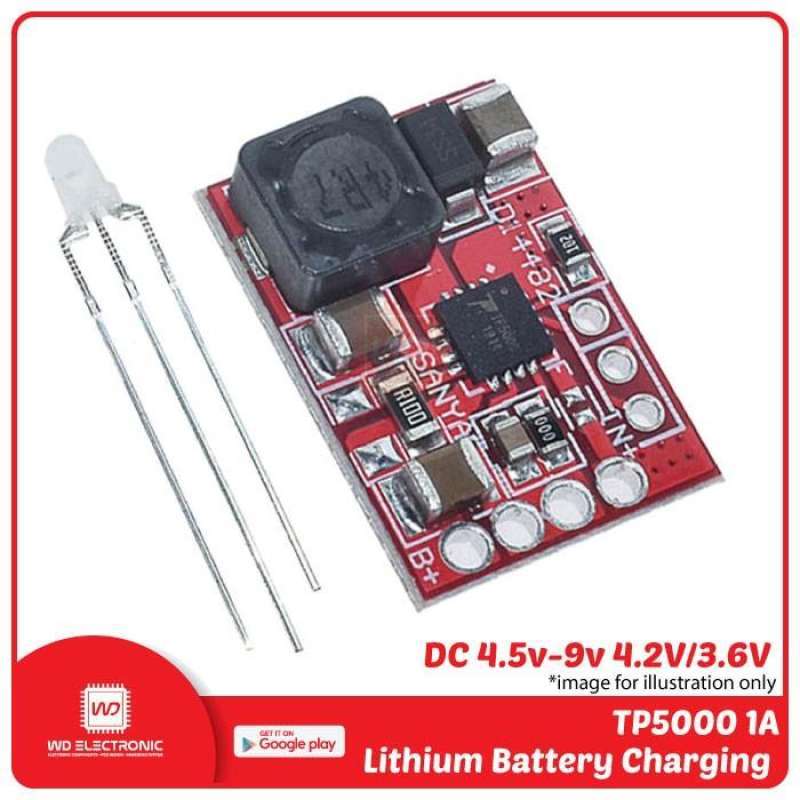 Jual Tp5000 Dc 4.5v-9v 4.2v 3.6v 1a Lithium Battery Charger Module Di ...