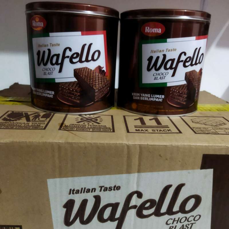 Jual Wafello Wafer Cokelat Choco Blast isi 6 kaleng di Seller C4ntika ...