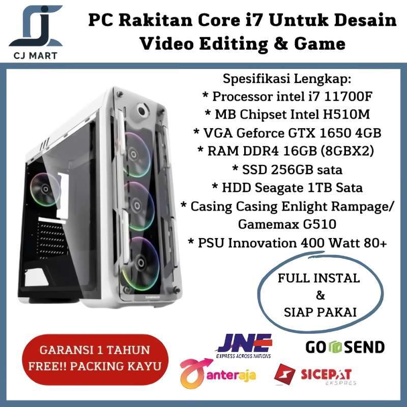 Jual Komputer Pc Rakitan Editing Video Original Murah Harga Diskon