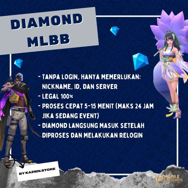 Jual Diamond Mobile Legends ML MLBB Fast - 530 DM di Seller kazien ...